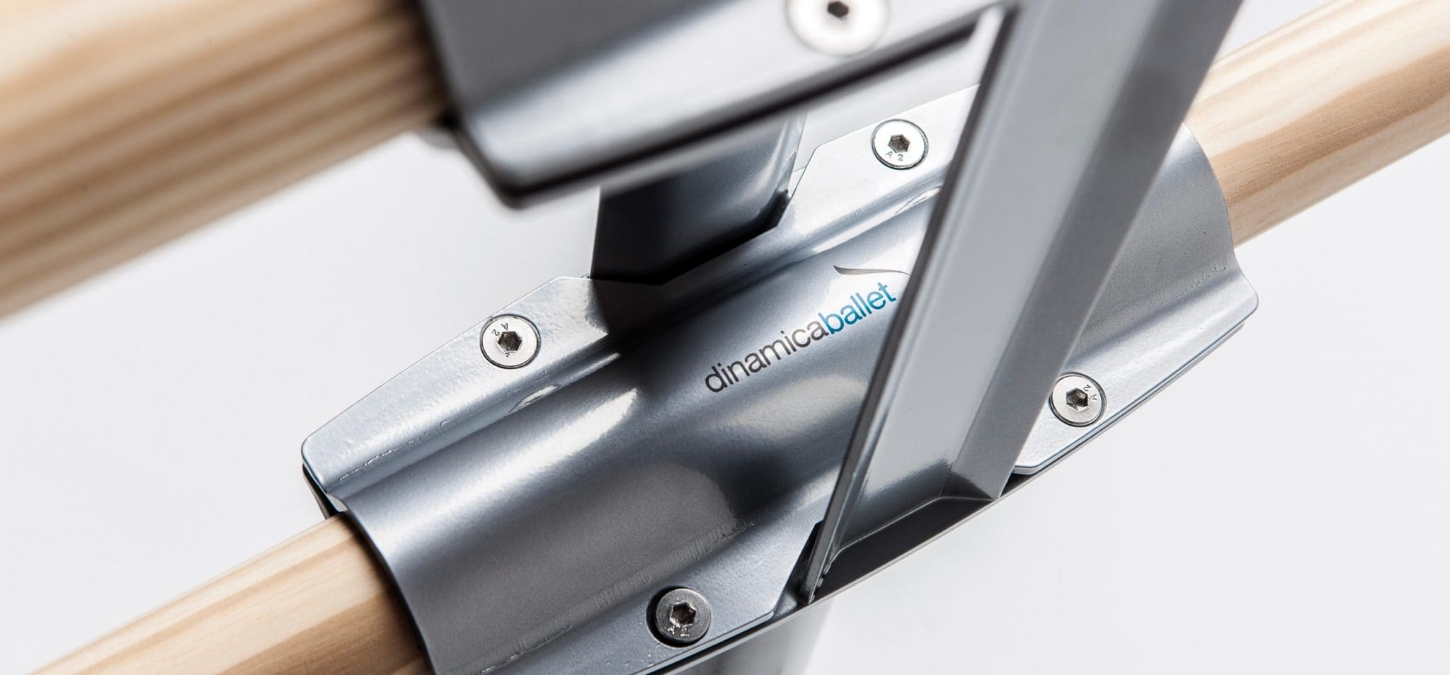 Height-adjustable floor-mounted double ballet barre Giselle-Fix