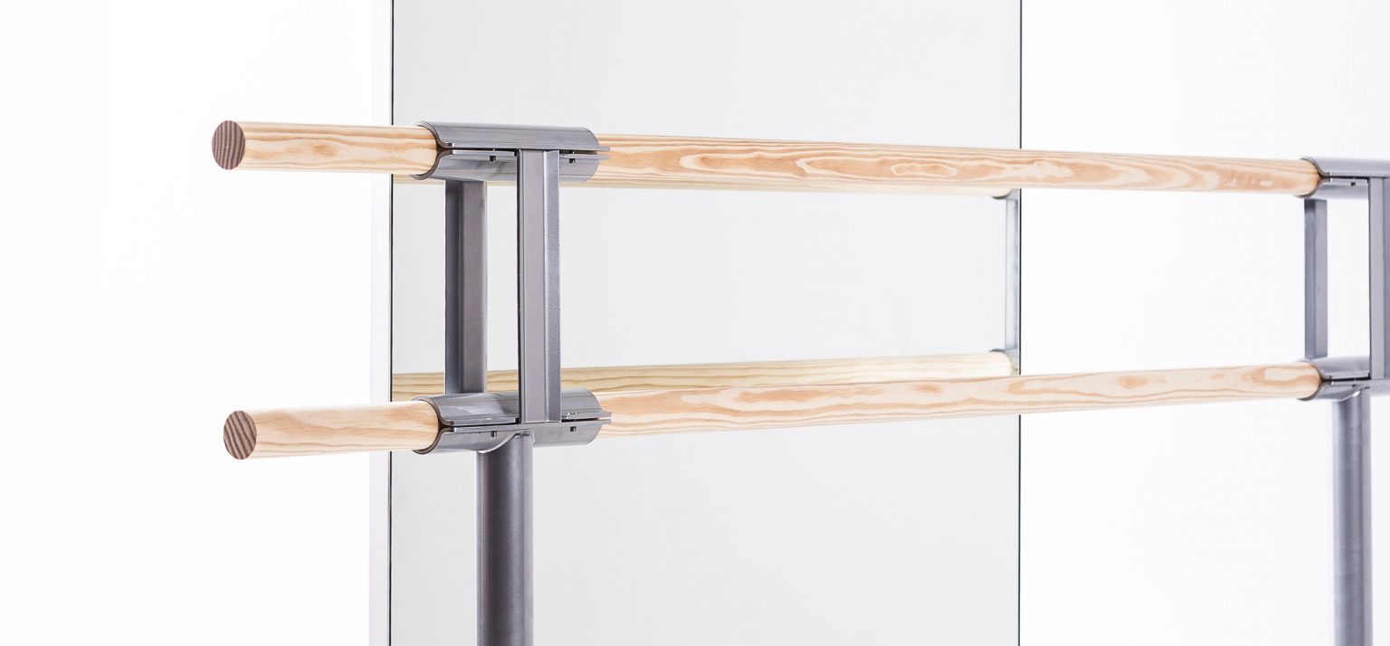 Floor-mounted double ballet barre Pina-Fix | Dinamica Ballet