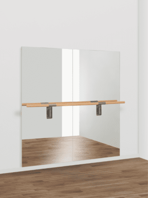 Set 2 wall mirrors Amadeus with wall-mounted barre Arabersque