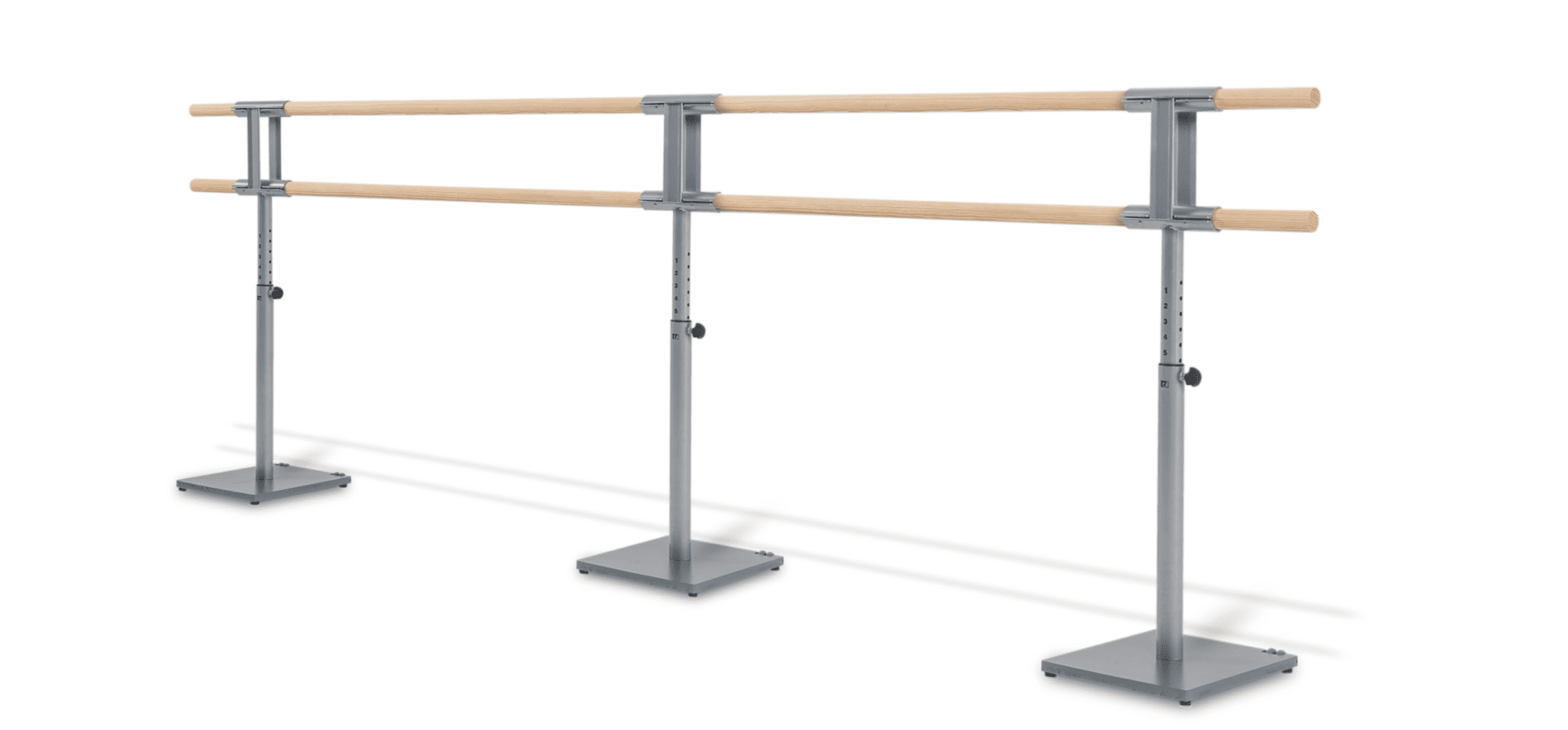 Height-adjustable portable double ballet barre Giselle | Dinamica Ballet